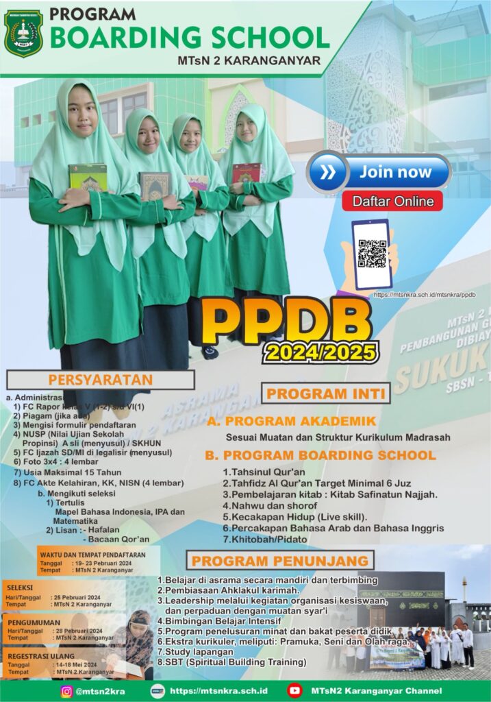 PPDB PROGRAM BOARDING - MTs Negeri 2 KaranganyarMTs Negeri 2 Karanganyar